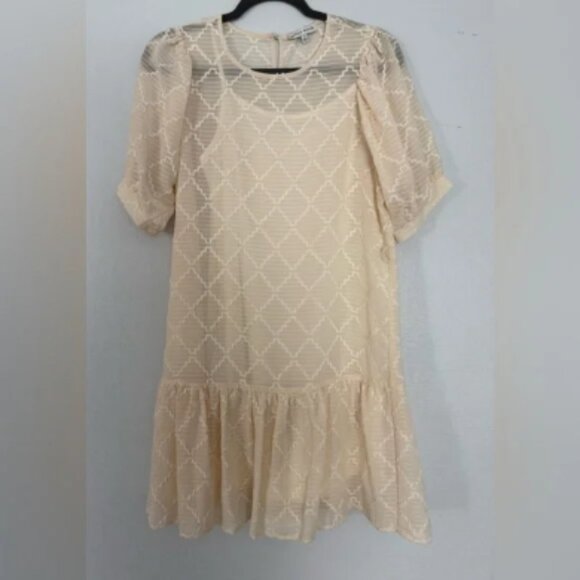 Moon River | Dresses | Moon River Ivory Rope Belted Quilted Dress Small ...